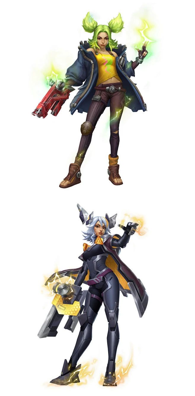 祖安花火 泽丽：源计划 燃（英雄联盟手游立绘）-花瓣网