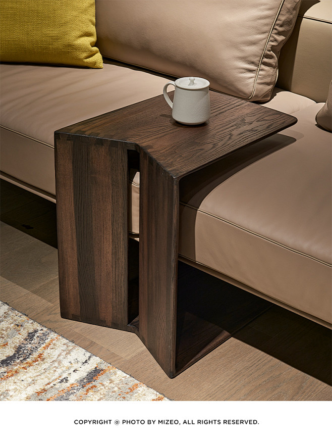 MIZEO 米卓/白蜡木全实木边几 北欧简约家用沙发卡几角几-tmall.com天猫
