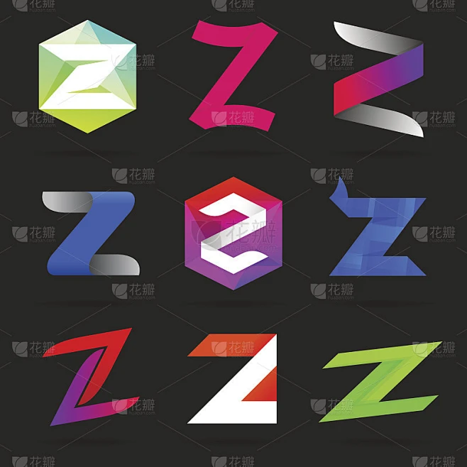 字母Z图标。设计模板元素。素材-花瓣网