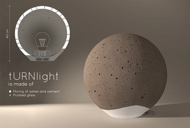 turnlight | designboom.com : tURNlight transforms the Urn from a simple ash container to a ...