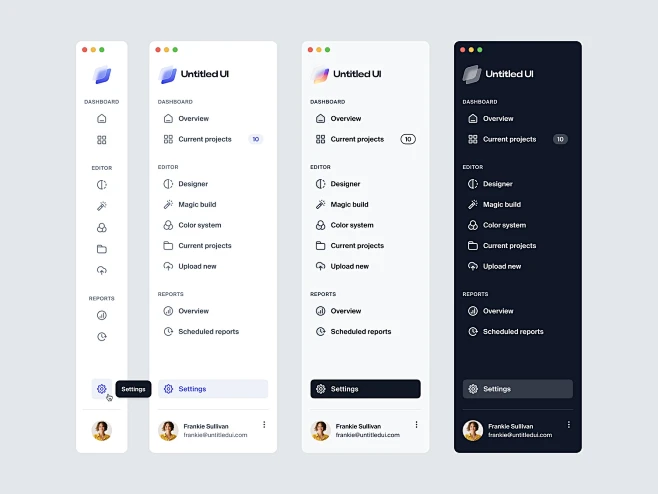 Sidebar navigation-花瓣网