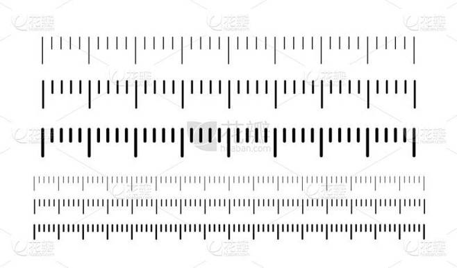 测量比例, 标尺的标记。矢量插图图标