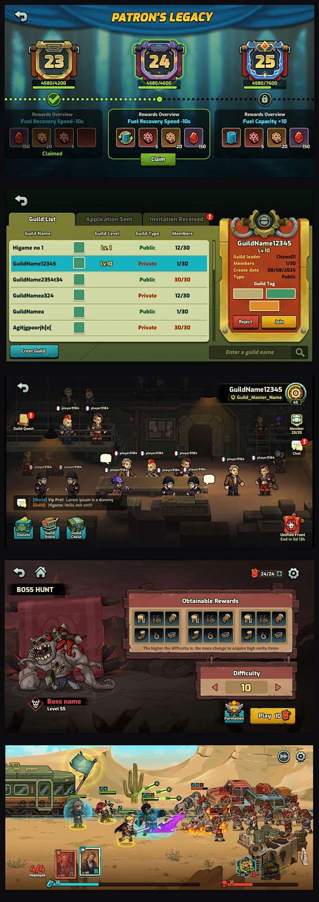 Zombie Warfare: The Death Path UI :: Behance-花瓣网