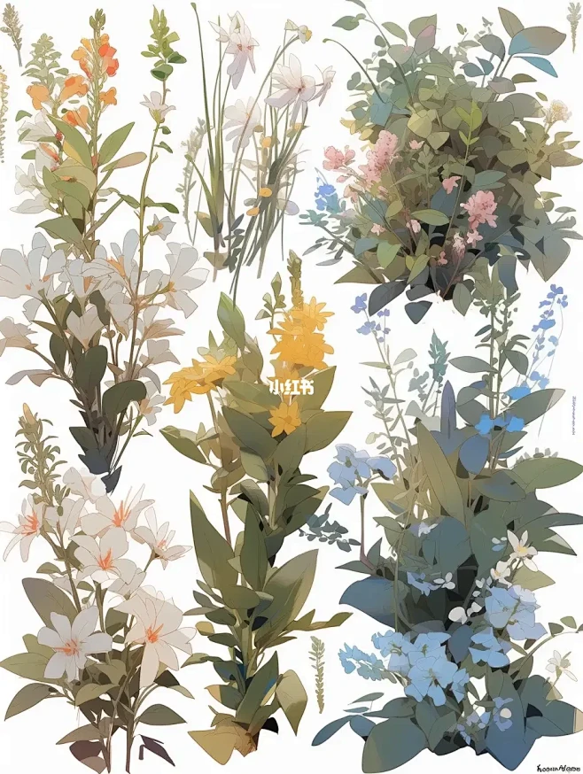 手帐素材-花花 第二弹-花瓣网