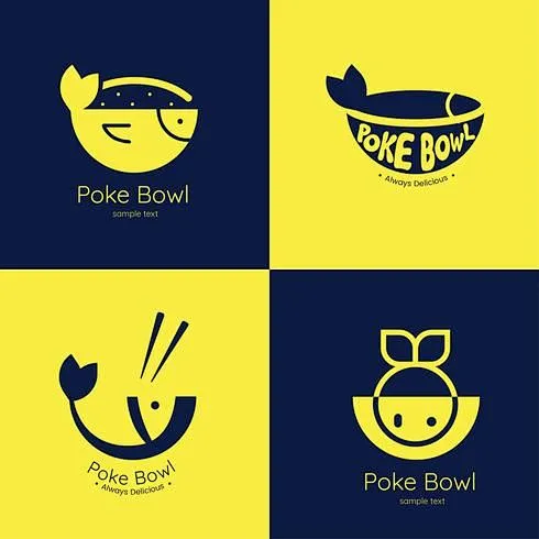 Download Poke Bowl Logo Vector Pack for free-花瓣网