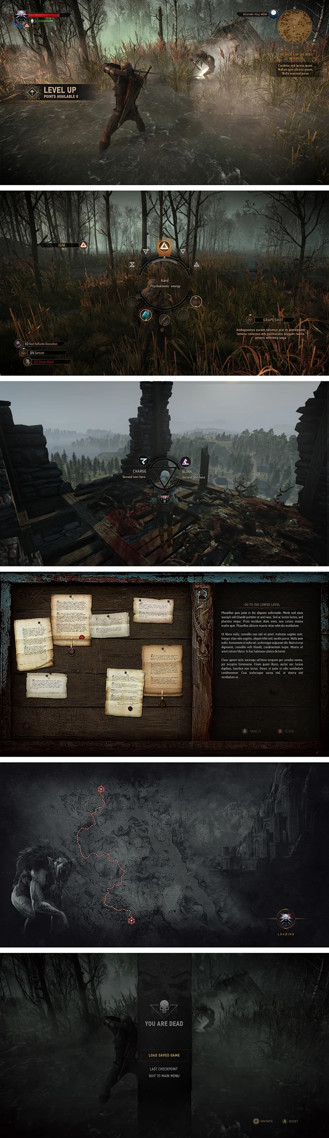 THE WITCHER 3: THE UI VISUAL ART : From April 2013 and over 2 1/2 years ...