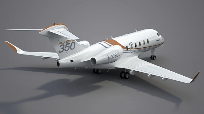 3D bombardier challenger 350 business jet model图片_好图图片素材-花瓣网