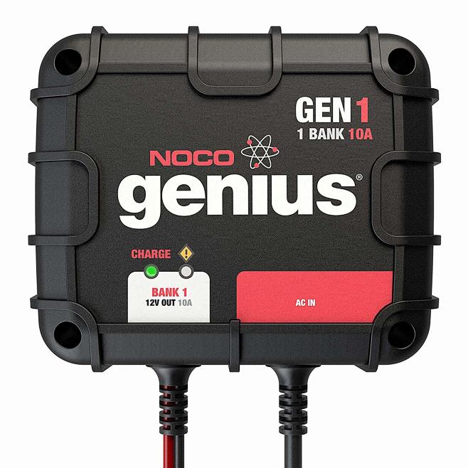 Amazon.com: noco Genius 1代10 AMP 1-bank 防水智能 on-board 电池充电器, 黑色: Automotive