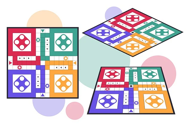 Ludo board game in different perspectives Premium Vector-花瓣网