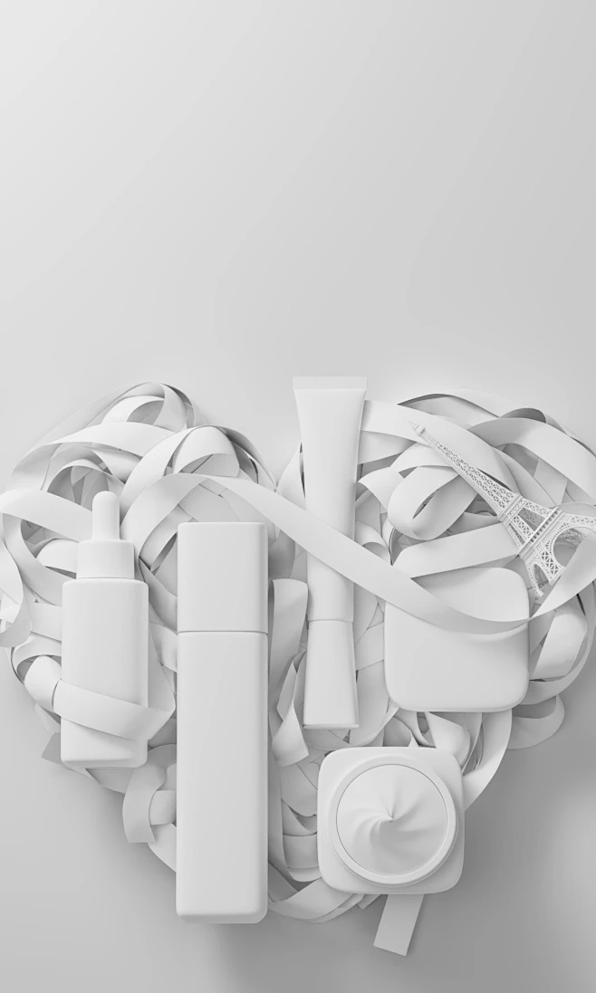 欧莱雅88/七夕无线端KV三维/C4D设计-花瓣网