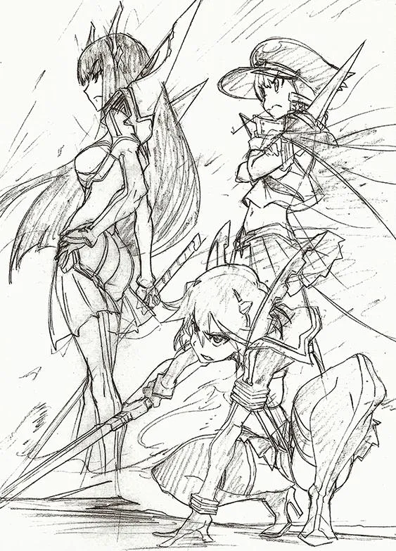 concept art Character Design official studio trigger Sushio kill la ...