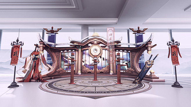 Event game Stage 公关活动 古风 国潮 国风 展区 笑傲江湖 舞台