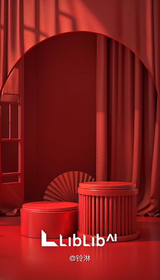 实用新春电商背景3D-LoRA-铃淋-LiblibAI-花瓣网