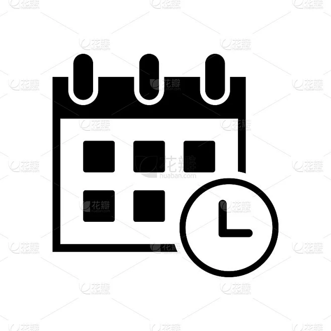 calendar and clock time, date, event, deadline, ag素材-花瓣网