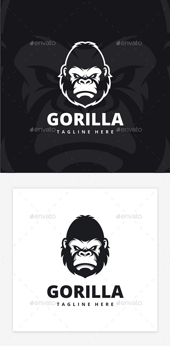 大猩猩的标志——动物标志模板Gorilla Logo - Animals Logo Templates生气,动物,猿,大品牌,黑猩猩,俱乐部 ...