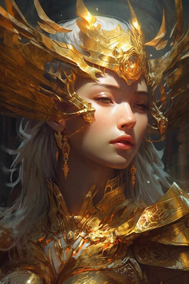 goddess deity of angelarium race, fantasy character design concept ...