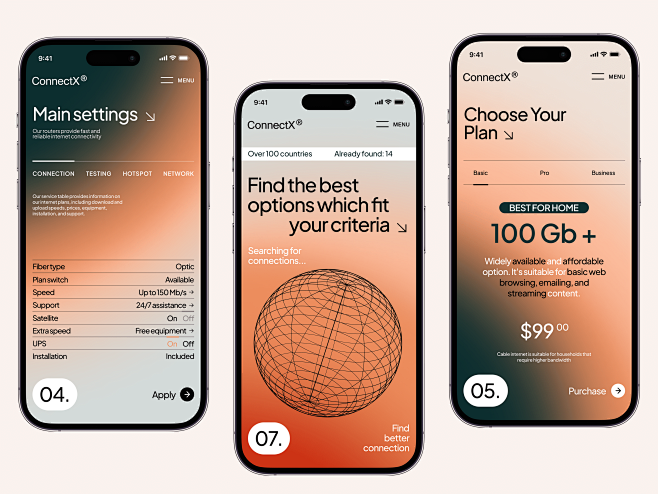 ConnectX - Mobile UI App Concept by Lay on Dribbble