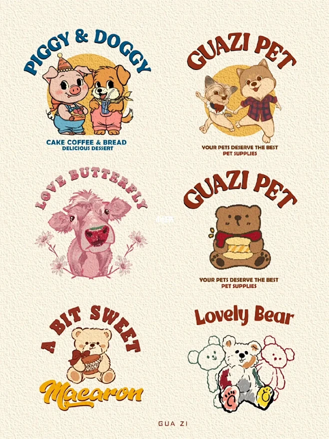 原创复古美式卡通logo设计合集