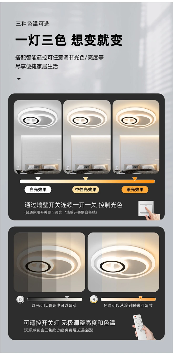 客厅灯2022年新款卧室灯简约现代大气大厅主灯房间灯具led吸顶灯-tmall.com天猫-花瓣网