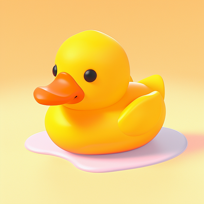 duck toy, C4D, clay materials