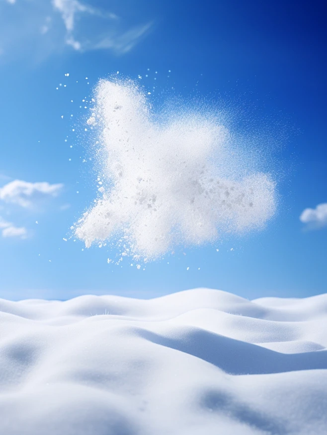 Exploded white powder, delicate white powder, micro creative ...