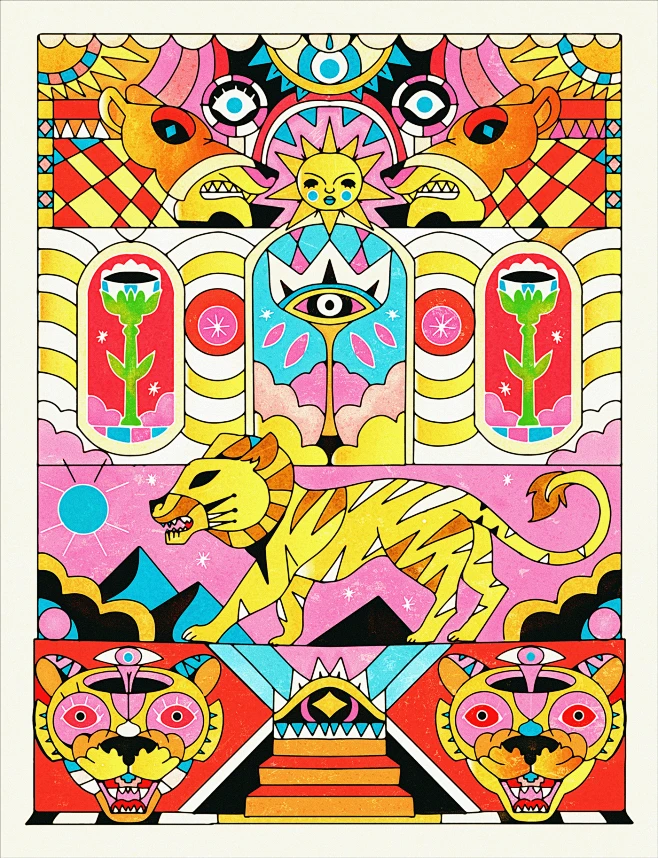 ILLUSTRATION editorial Cubisme animals digital illustration drawings ...