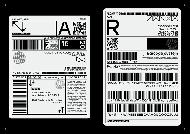 BARCODE LABEL SET : Barcode Labet Set 10 Fully Editable Readymade Typographic Barcode Label Set ...