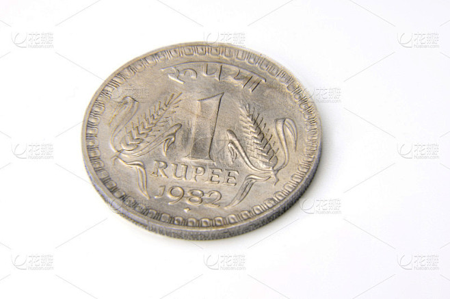 One Rupee Indian coin, Indian currency,Rupee india