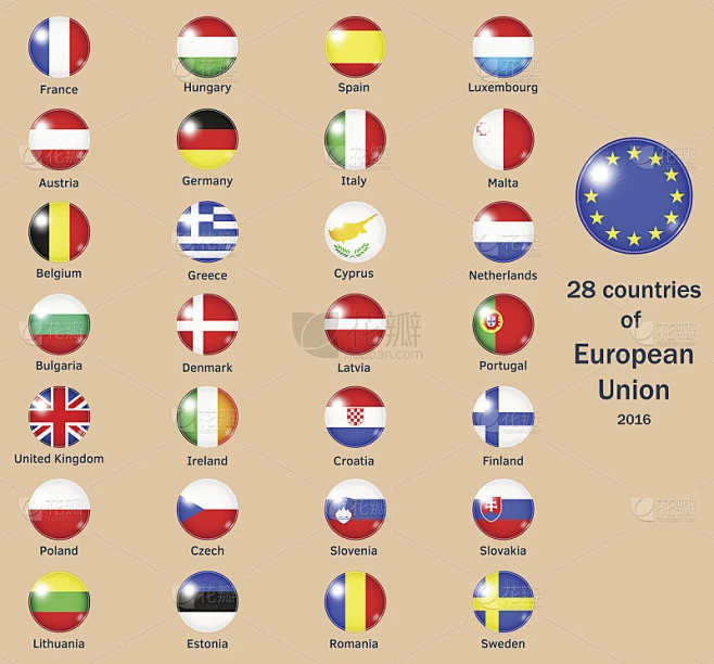欧盟国家素材-花瓣网