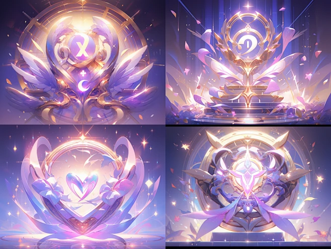 Design a letter PK,Symmetrical Game Medal, Pearl shell, round badge ...