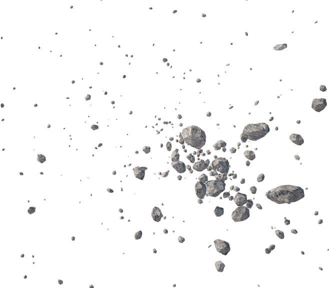 飞溅碎石悬浮石头假山岩石鹅卵石石块石免扣PNG免抠设计元素素材