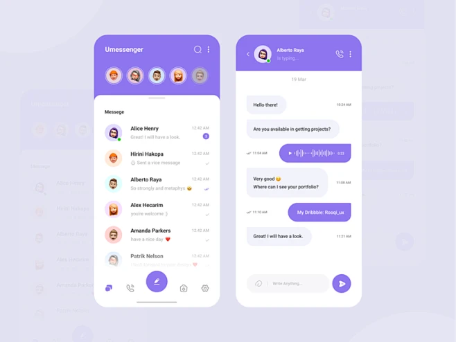 Messenger Concept Design app call chat chat app chatting cominiuty ...