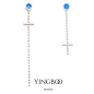 YINGBOO S925银 简约高级感气质精致咖色钻纯银项链 吊坠 女-淘宝网