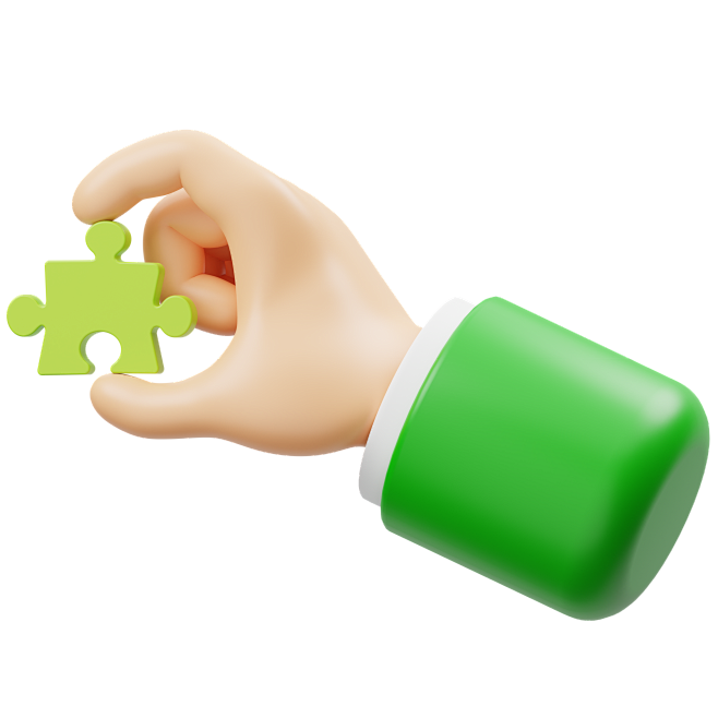 Hand Holding Puzzle Piece