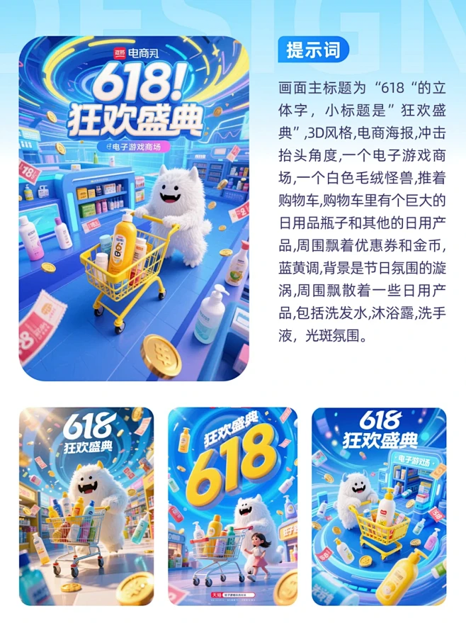 即梦AI生成618海报来袭，案例实测效果惊艳 - 小红书-花瓣网