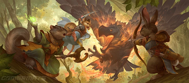 Forest fight-花瓣网