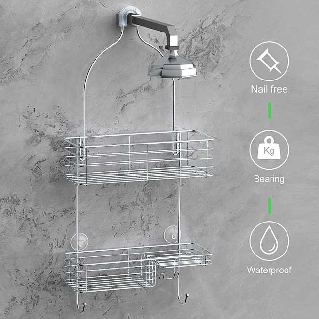 Amazon.com: SMARTAKE Hanging Shower Head Caddy, Rustproof Bathroom ...