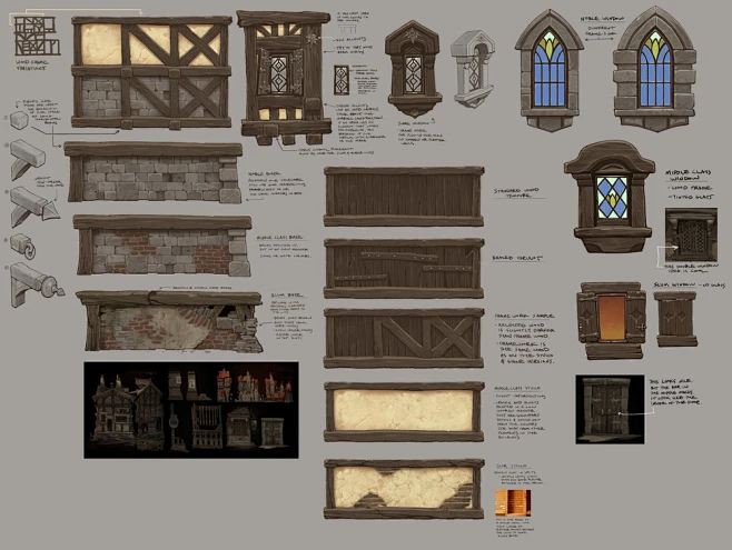 Jonathan Kirtz - Dungeon Hunter 5 - Valenthia walls windows.jpg-花瓣网