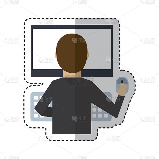 使用电脑图标的人