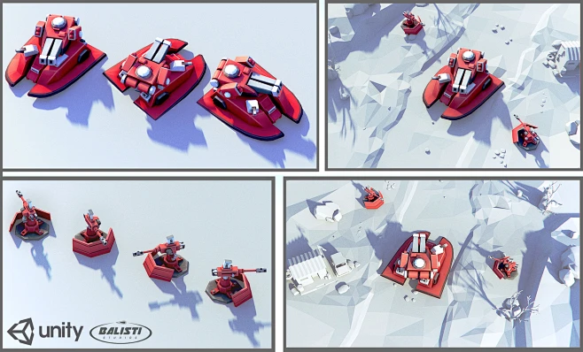 在巴利斯蒂工作室完成的工作。 Lookdev 以获取与 Unity 引擎一起提供的塔防模板。 https://learn.unity.com ...