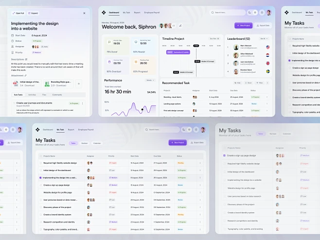 Schedulr Task Management Platform by Ofspace UX/UI on Dribbble-花瓣网