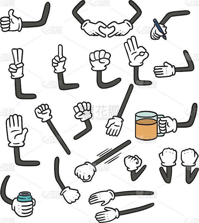 矢量套卡通手臂