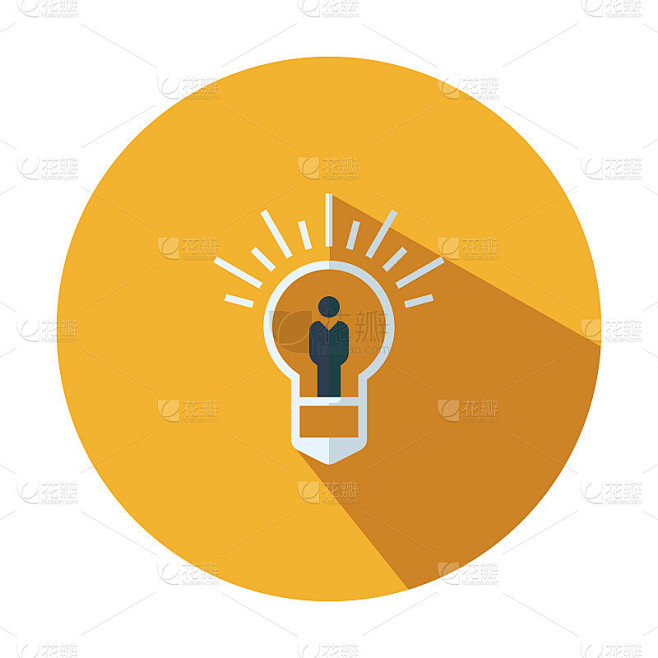 Business Idea icon vector - Flat Ideas concept sig