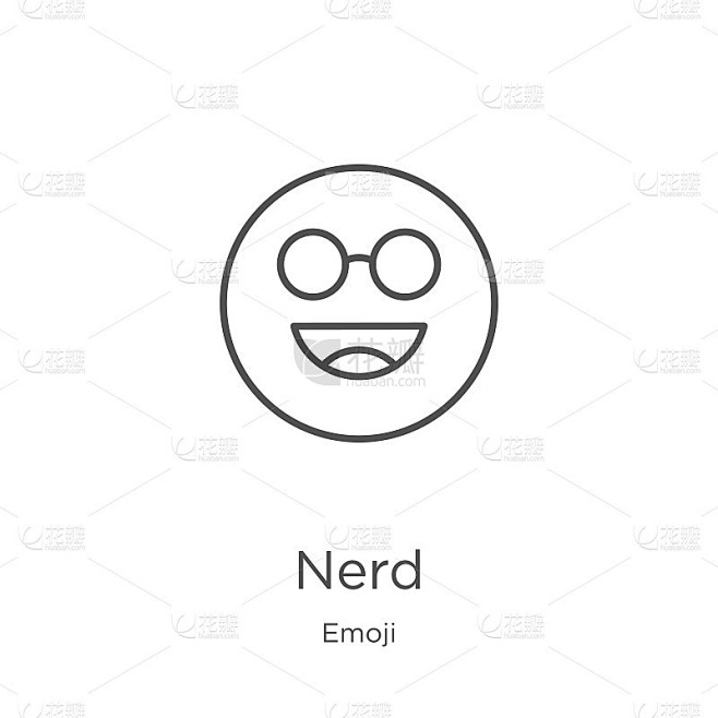 nerd icon vector from emoji collection. Thin line