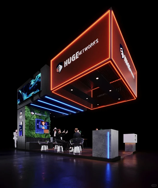 科技X潮流｜HUGE NETWORKS 展台设计上线 - 小红书-花瓣网