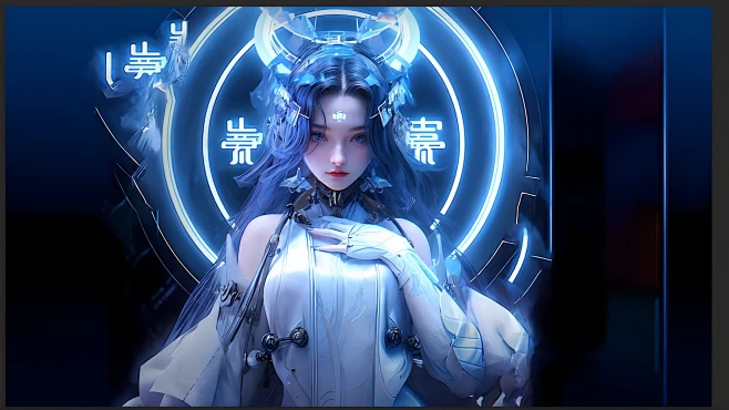 ZXM-赛博机甲女孩-hzj-花瓣网