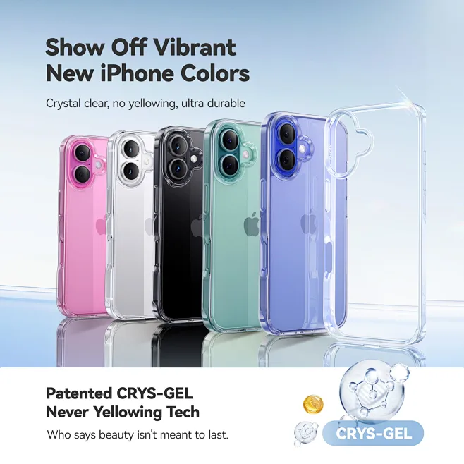 Amazon.com: CASEKOO for iPhone 16 Case Crystal Clear, [Never Yellow ...