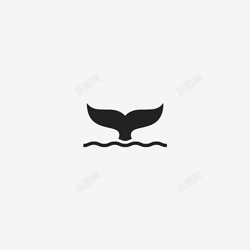 鲸鱼尾巴尾巴鲸鱼图标 平面电商 创意素材-花瓣网