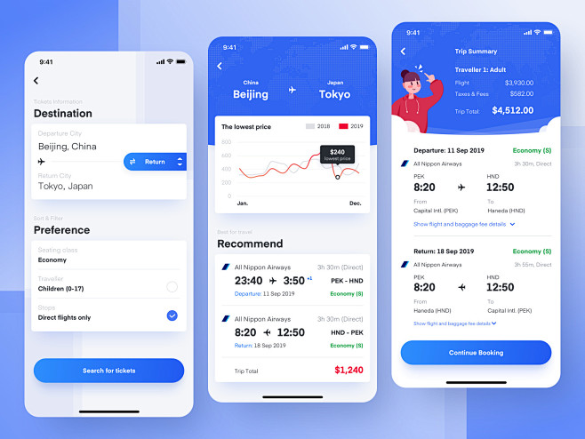 蓝色系 蓝色APP 蓝色产品 界面设计 UI风格 颜色分类