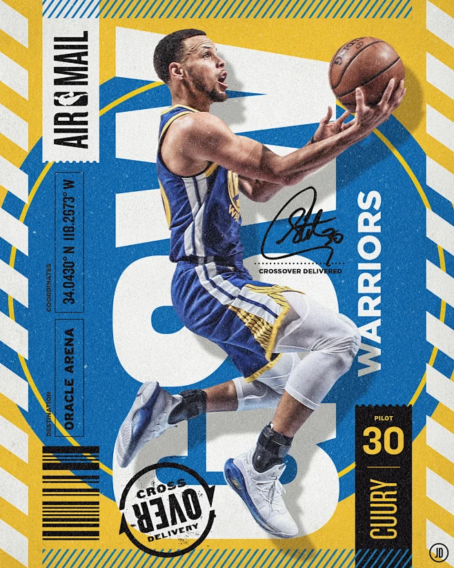 NBA Air Mail : (Personal project) This series combines design and ...